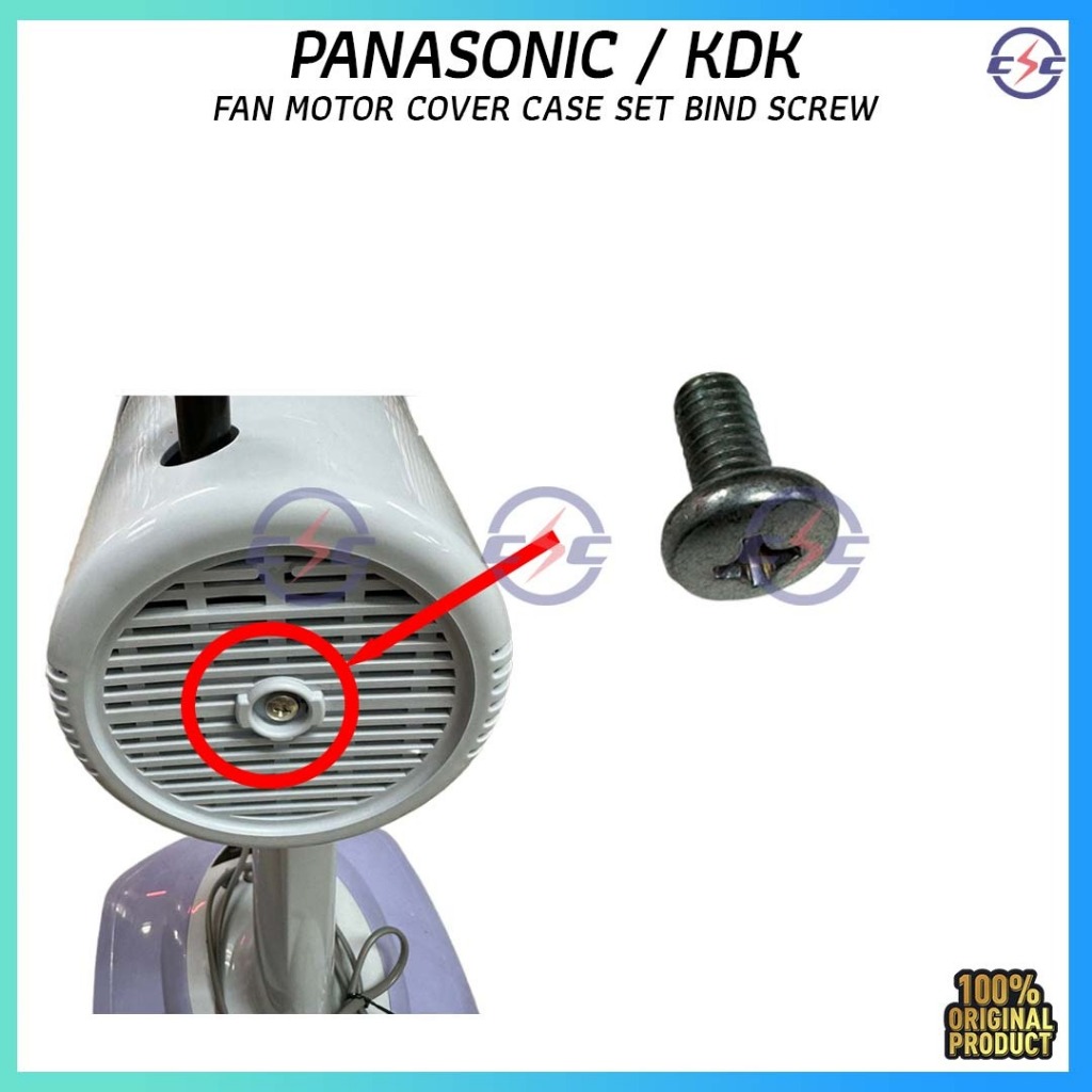 Panasonic / KDK Table Stand Wall Fan Motor Cover Case Set Bind Screw ...