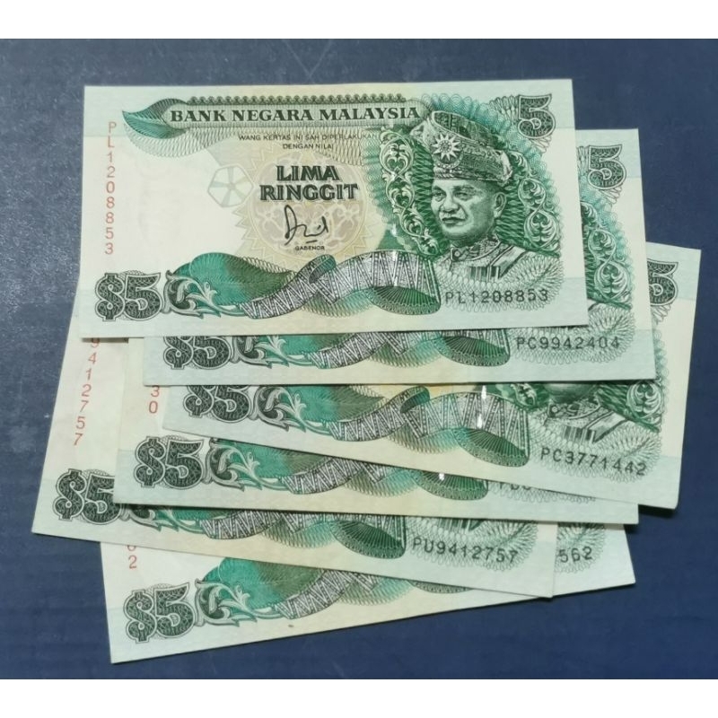 Offer Banknote Malaysia Rm5 Siri 6 Cantik with UNC Condition Seperti Di ...