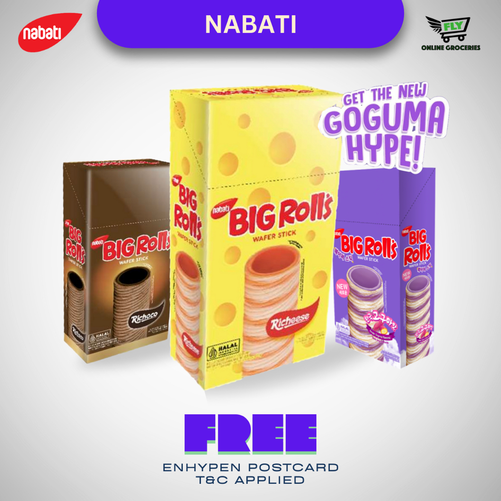 Nabati Goguma/Richeese/Richoco BIG Roll's Sandwich 16g x 10 | Shopee ...