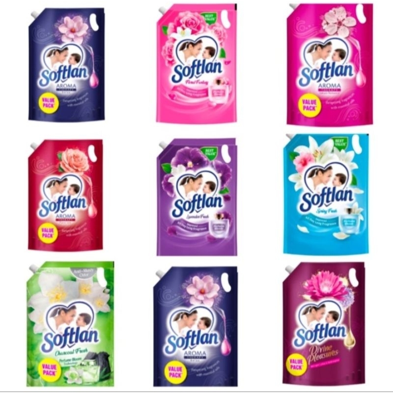 Softlan Fabric Softener Refill Value Pack 1.5~1.6L | Shopee Malaysia