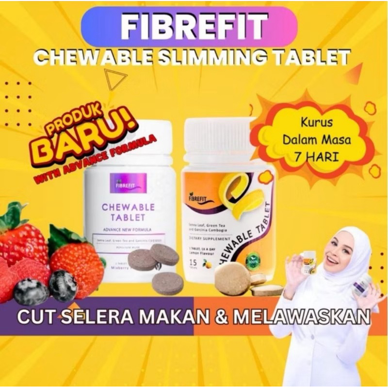 FIBREFIT CHEWABLE TABLET LEMON | MIXBERRY | Shopee Malaysia