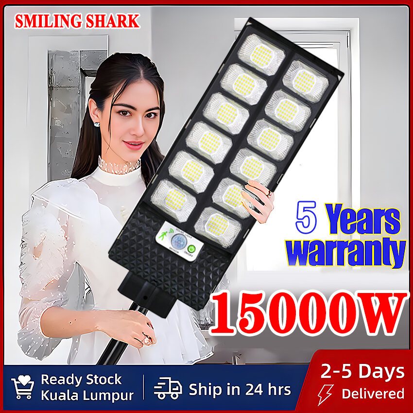 15000W Super Bright Solar Street Light Motion Sensor Human body induction Waterproof Powered ...