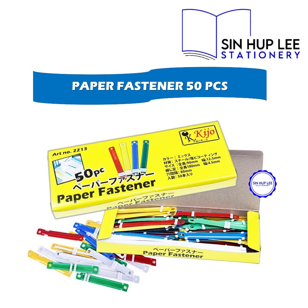Plastic Paper Fastener 50 Pcs Set/Box (8CM) | Shopee Malaysia