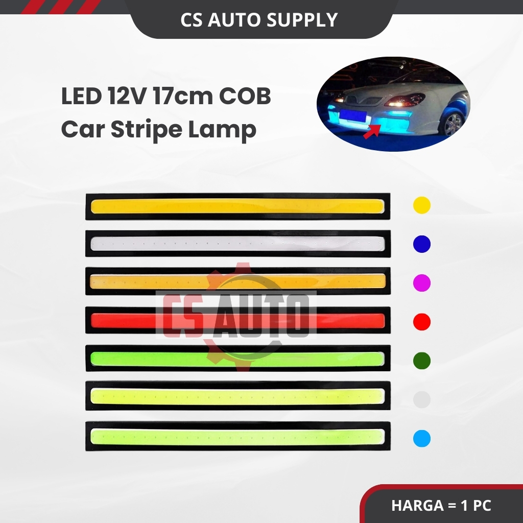 CS 1pc Sekeping LED 12V 17cm Car Stripe Lamp Side Light COB DRL Driving ...