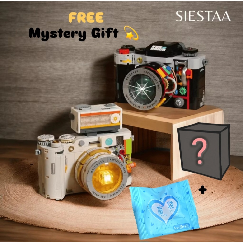 【Free Gift】Classic Retro SLR Camera & Mini Fruits Building Bricks ...