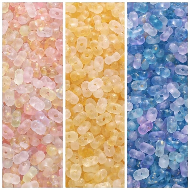 (Ready Stock) 200pcs 4x6mm Mix Pastel Matte Frosted Acrylic Candy ...