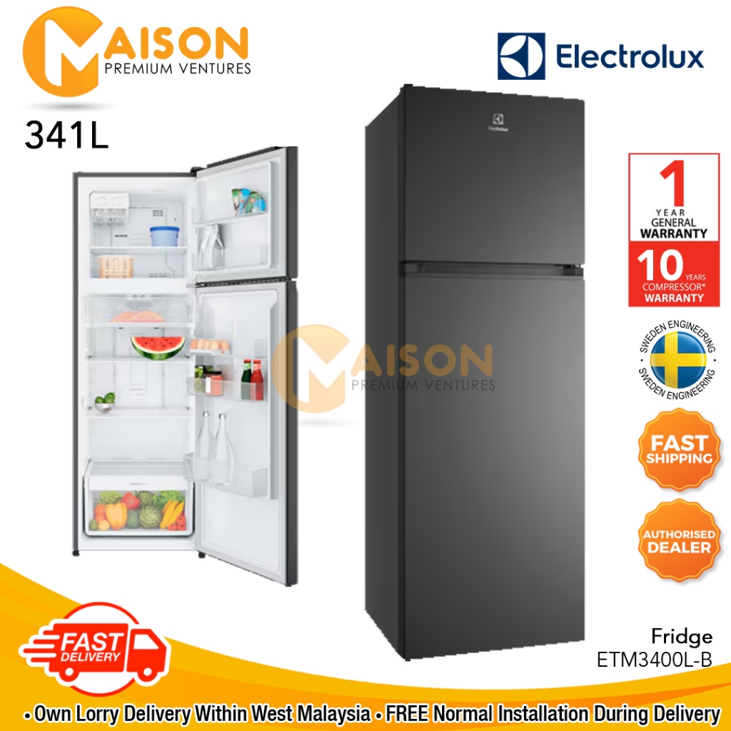 Electrolux Inverter Refrigerator 360L ETM3400L-B | Shopee Malaysia