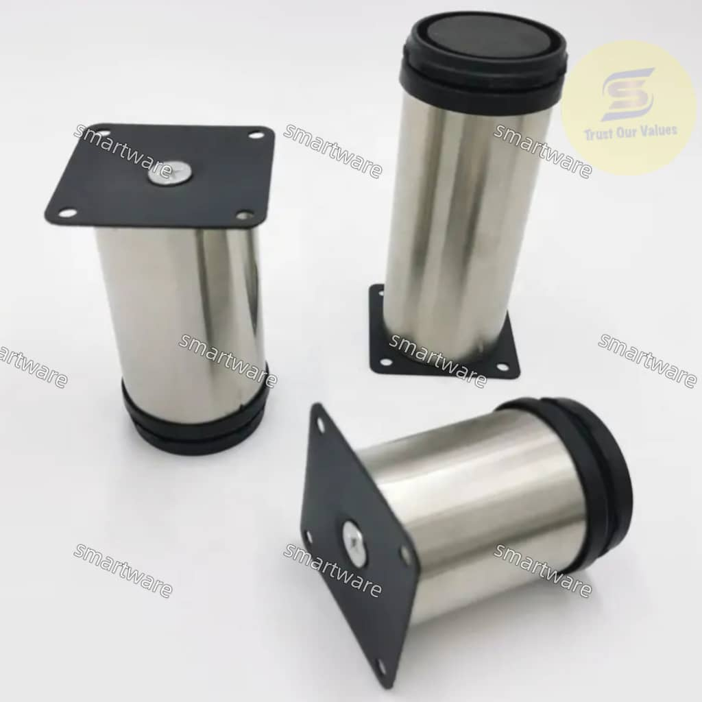 STAINLESS STEEL High Quality ADJUSTABLE Sofa Feet Round Furniture ...