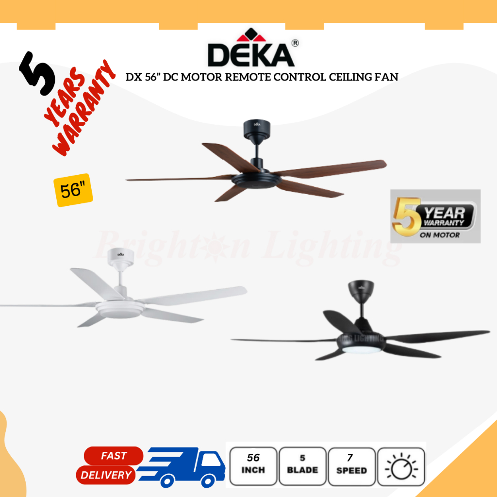 DEKA DX 56” / DX 56" LED DC motor Remote Control Ceiling fan Kipas BL ...