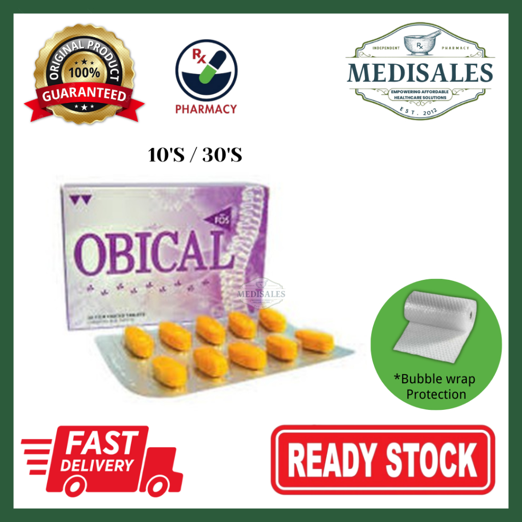OBICAL WITH FOS TABLET (10'S | 30'S) EXP 06/2026 (NO BOX) | Shopee Malaysia
