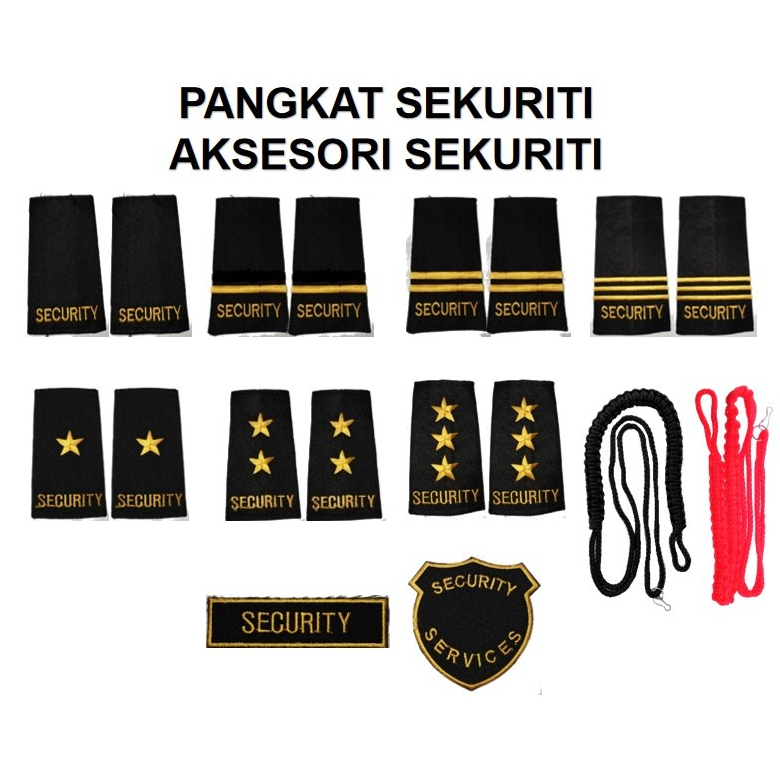 Pangkat & Aksesori Sekuriti Pengawal Keselamatan | Security Rank ...