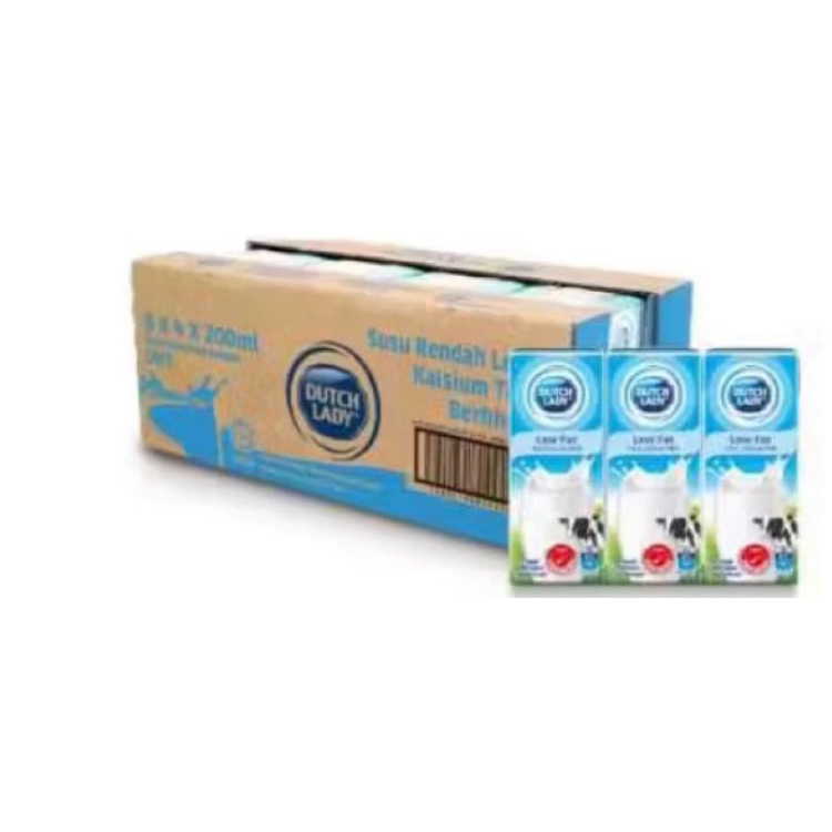 Dutch Lady UHT Low Fat Milk 200ml x 24 Units | Shopee Malaysia