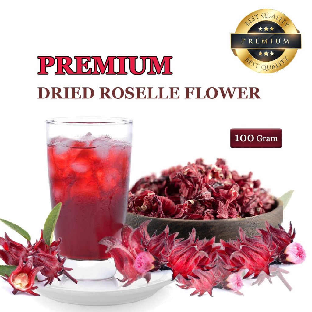 Roselle Kering Premium 100g | Dried Roselle|Hibiscus|Roselle Tea | Shopee Malaysia