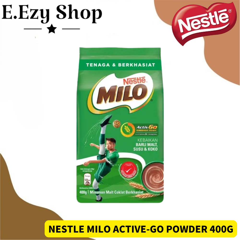 NESTLE MILO ACTIVE-GO CHOCOLATE MALT POWDER (400G) | Shopee Malaysia