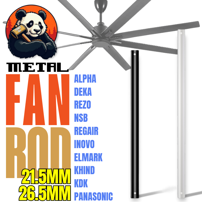 🐼【21.5mm/26.5mm】Long Ceiling Fan Rod Downrod REGAIR INOVO KDK KHIND ...