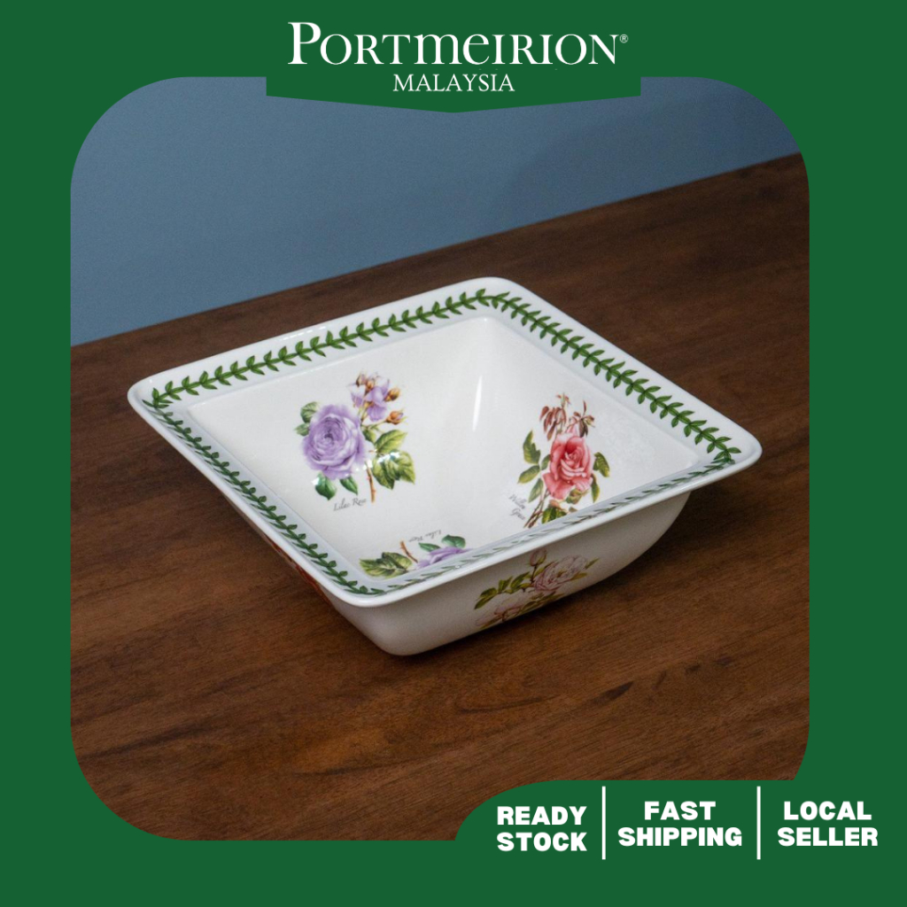 Portmeirion Botanic Roses 10.5 Inch Square Salad Bowl (Lilac Rose) (CHN ...