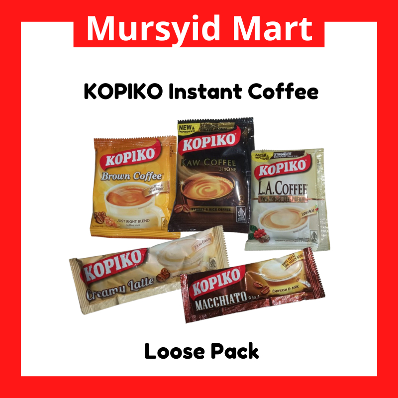 Kopiko 3in1 instant coffee mix loose pack single sachet kopi segera ...