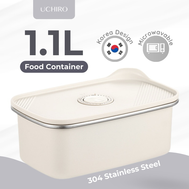 Korea Microwavable SUS 304 Stainless Steel Lunch Box Bento Rectangle ...