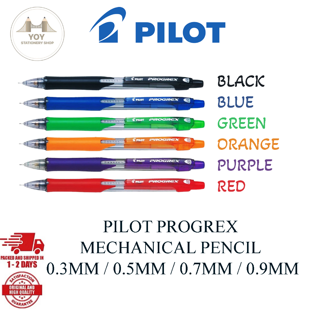 PILOT PROGREX MECHANICAL PENCIL 0.3MM / 0.5MM / 0.7MM / 0.9MM (READY ...