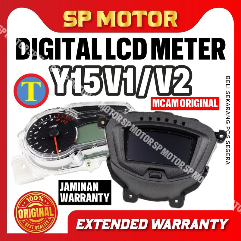 TOBAKI Digital LCD Meter Y15ZR V1 V2 | Y15 YSUKU 2PV-H3500 Miter Set Speedometer 100% Original ...