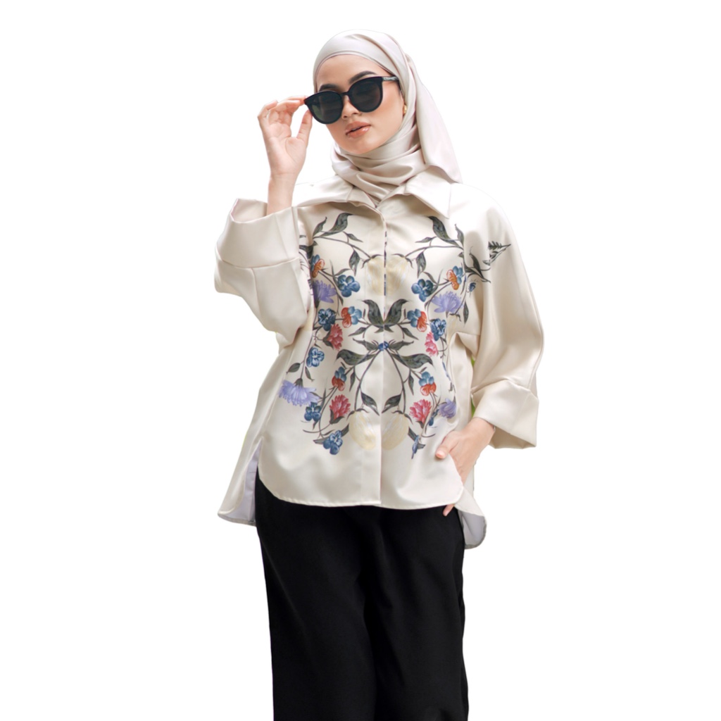 Eva Shirt - Lily In Cream By Zefiks | Shopee Malaysia