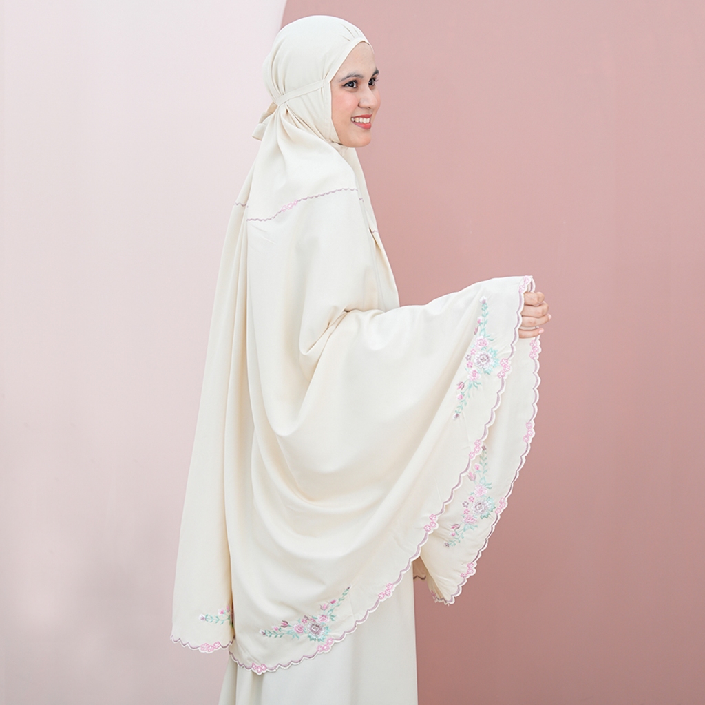 SEROJA | Tea Basic Telekung by Telekungtea | Cotton Embroidered ...