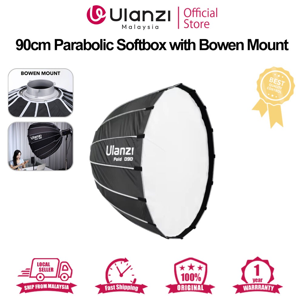 Ulanzi LAS003 90cm Parabolic Softbox Universal Bowens Mount for ...