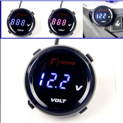 Voltmeter LED Display Digital Voltage Meter 12V Battery Universal Car ...