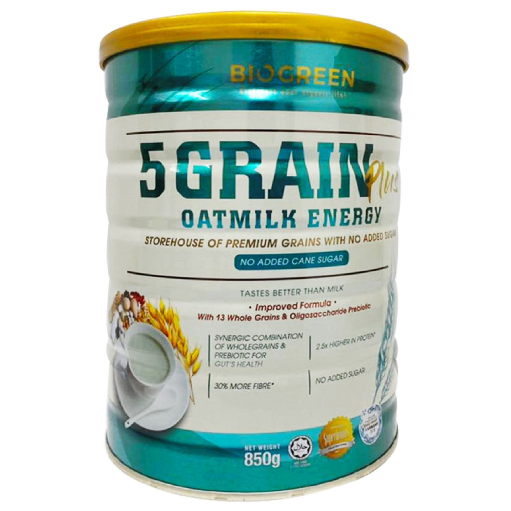 Biogreen 5 Grain Plus Oatmilk Energy, 850g | Shopee Malaysia