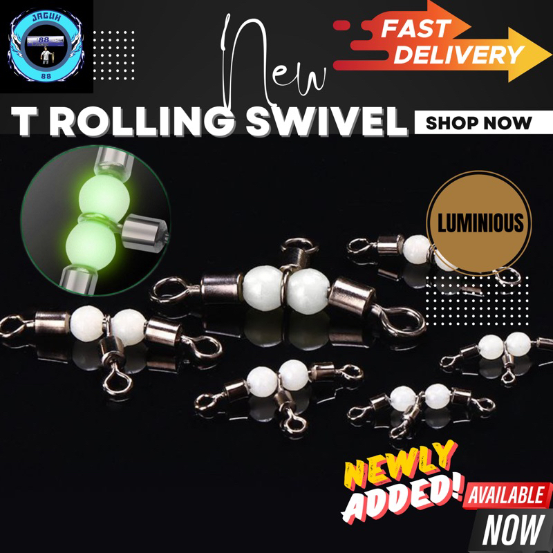 【Luminious】Three-way T-shape rolling swivel/T swivel/kekili pancing ...