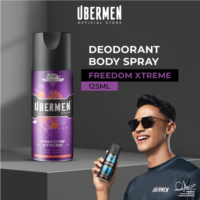 Ubermen Style Deodorant Body Spray (Freedom Extreme) 125ml | Shopee ...