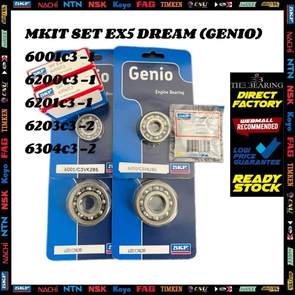 EX5 DREAM BEARING ENGINE SET (GENIO) | Shopee Malaysia