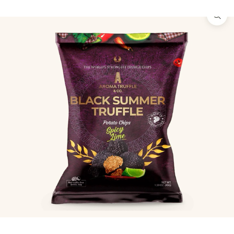 Aroma Truffle Black Truffle Potato Chips - original/ parmesan cheese ...