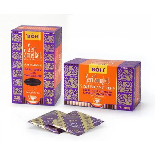 Boh Seri Songket Earl Grey with Tangerine | 宝乐 橘子伯爵茶紅茶 2g x 20s ...