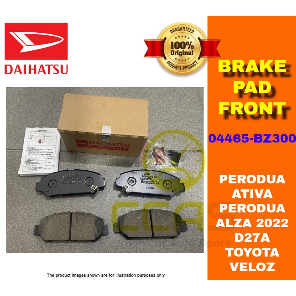 DAIHATSU FRONT BRAKE PAD PERODUA ATIVA 2021-2024 D55L 1.0 ALZA 2022 ...