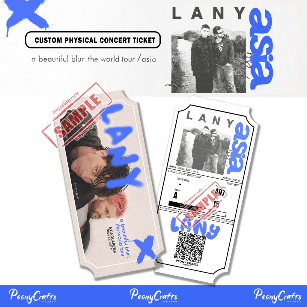 [CONCERT] LANY 2024 concert lany world tour a beautiful blur concert fanmeet ticket card custom ...