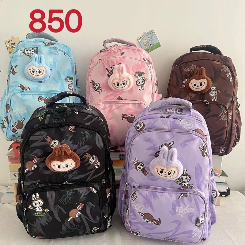 Labubu Backpack Cartoon Large Capacity School Bags POP MART Shoulder ...