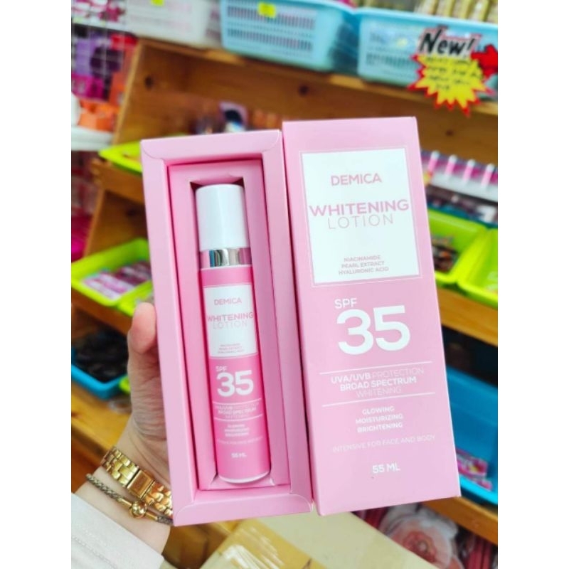 NEW PAKAGING DEMICA WHITENING LOTION SPF 35 | Shopee Malaysia