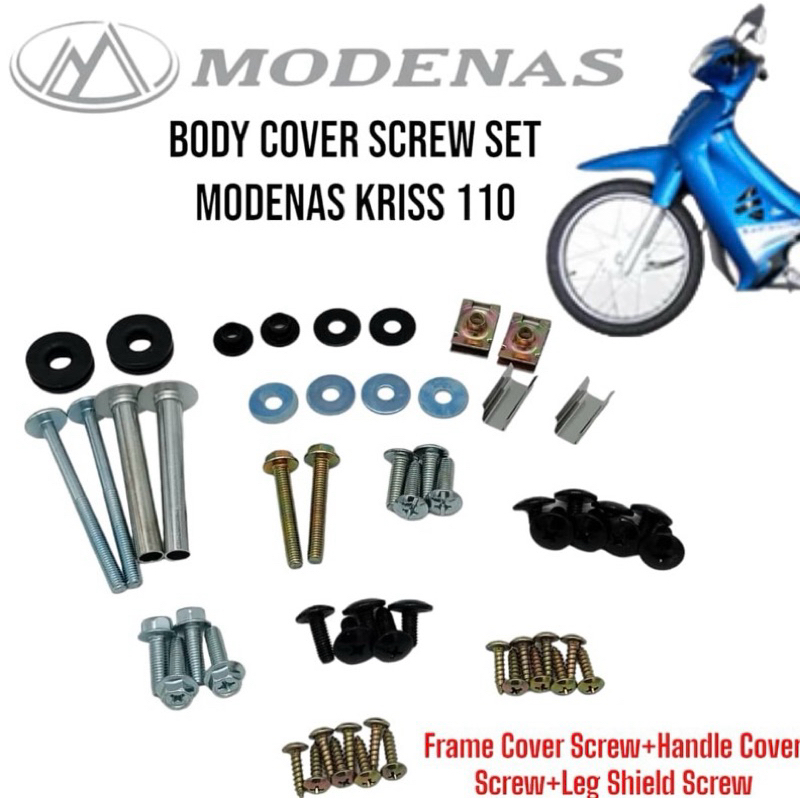 MODENAS KRISS110 KRISS 1 2 HANDLE COVER + LEG SHIELD + BODYSET COVER ...