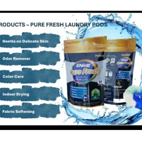ENZIE PURE FRESH LAUNDRY PODS 20`s * 12g(240g) | Shopee Malaysia