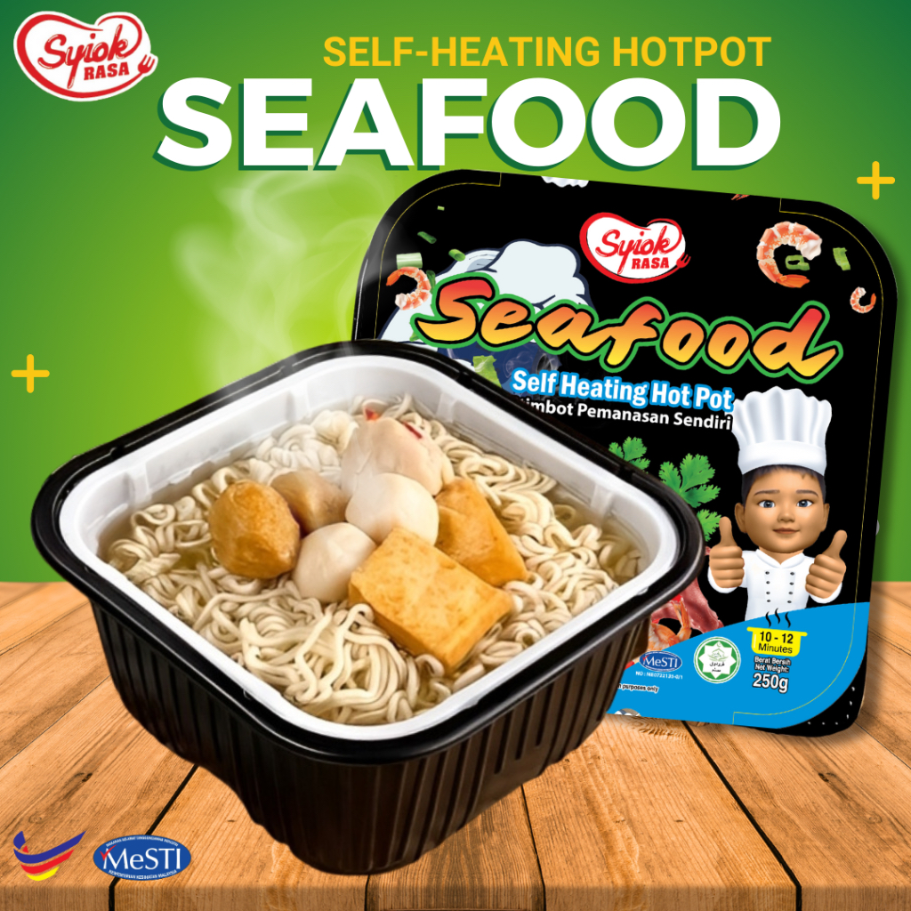 Syiok Rasa [Muslim Product] Seafood Self-Heating Hotpot - 250g | Shopee ...