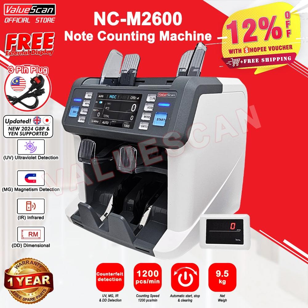 NC-M2600 2 Pocket MDC Heavy Duty Mix Value Counting Machine M2600 ...