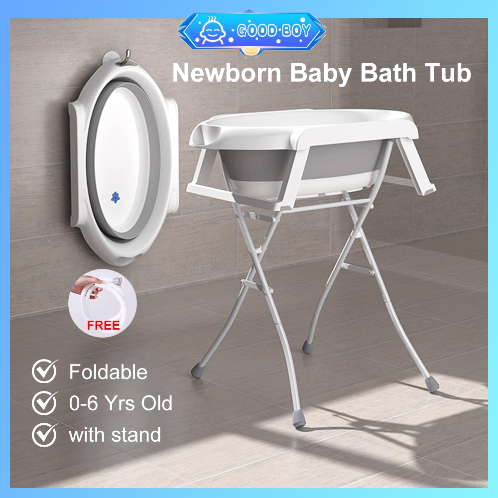 Baby Bath Tub With stand Besen Mandi Baby Foldable Bathtub for Infants ...