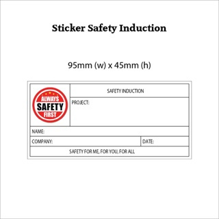 Sticker Safety Inducted Site Inducted 3M Sticker | Shopee Malaysia