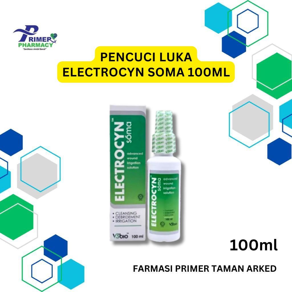 ELECTROCYN SOMA 100ML/WOUND CARE SOLUTION/AIR CUCI LUKA - UNTUK SEMUA ...