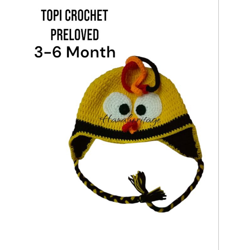 Pre loved kids stuff topi crochet kait | Shopee Malaysia
