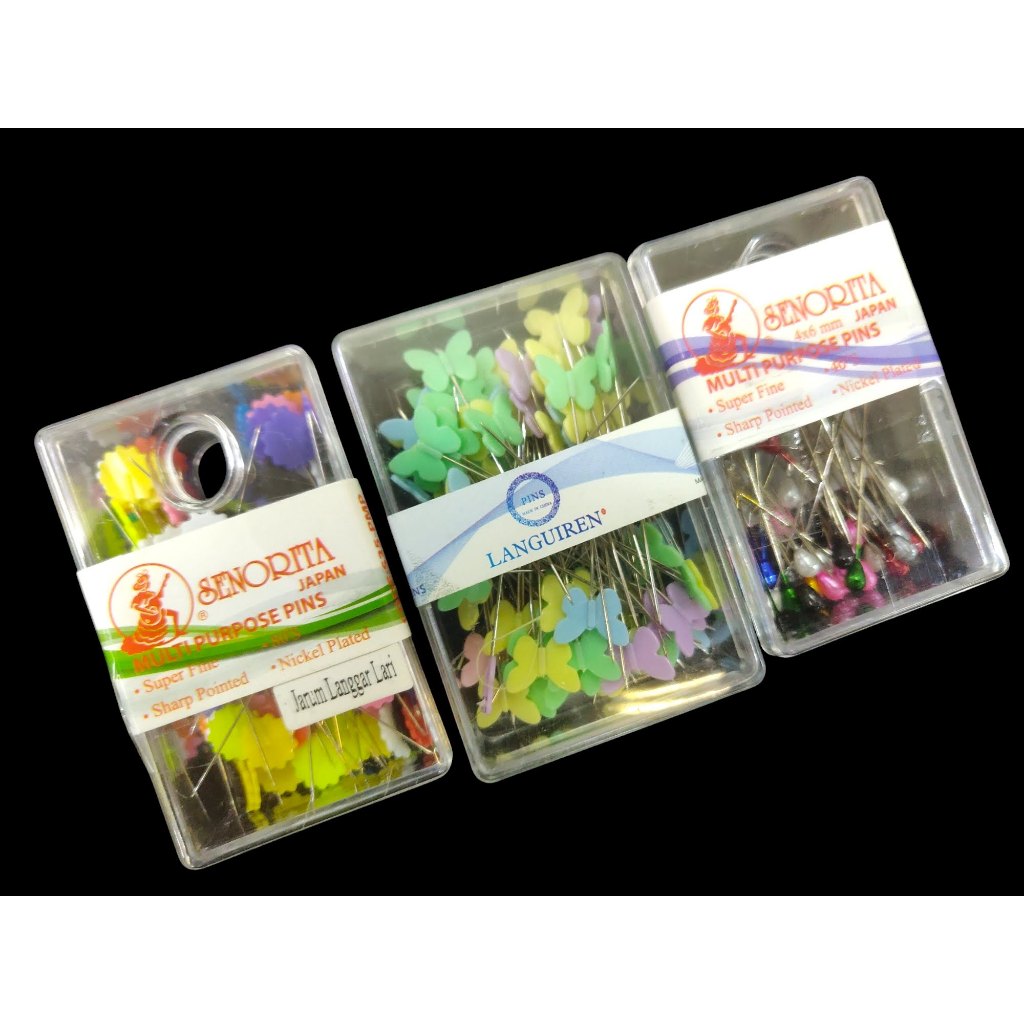 Jarum Langgar Lari / Jarum Bentuk Butterfly / Jarum Peniti Manik ...