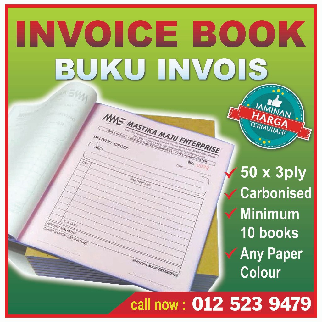 Invoice Book/Resit/Cash Bill Book/Delivery Order/Cash Memo/Voucher Pad ...