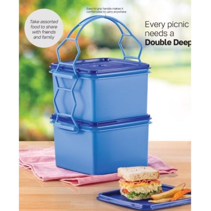 Tupperware Double Deep With Cariolier Set (1.7L) | Shopee Malaysia