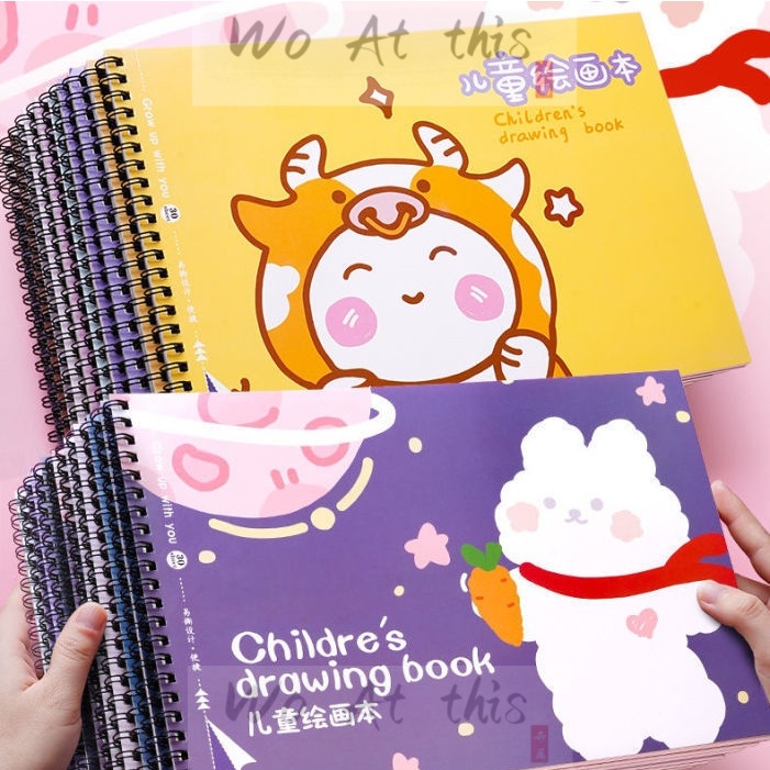 Cute Sketchbook for Kids 30 Sheets - Hard Cover Sketchbook Drawing ...
